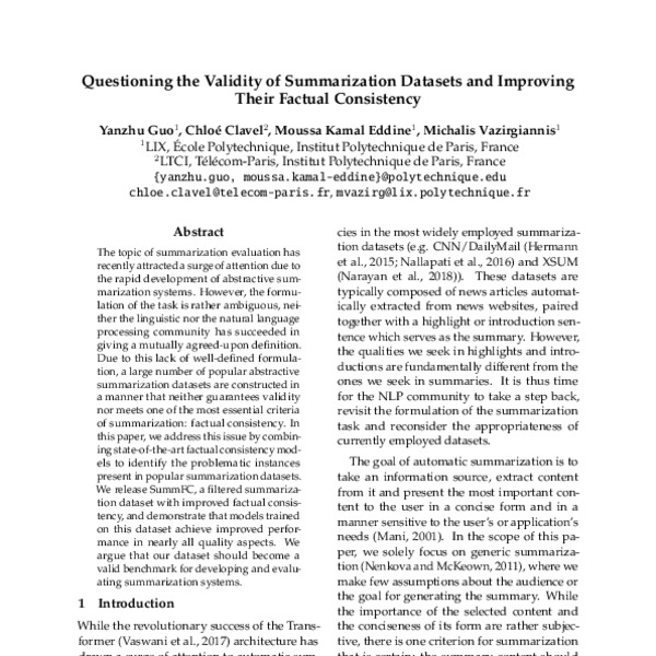 Questioning The Validity Of Summarization Datasets And Improving Their