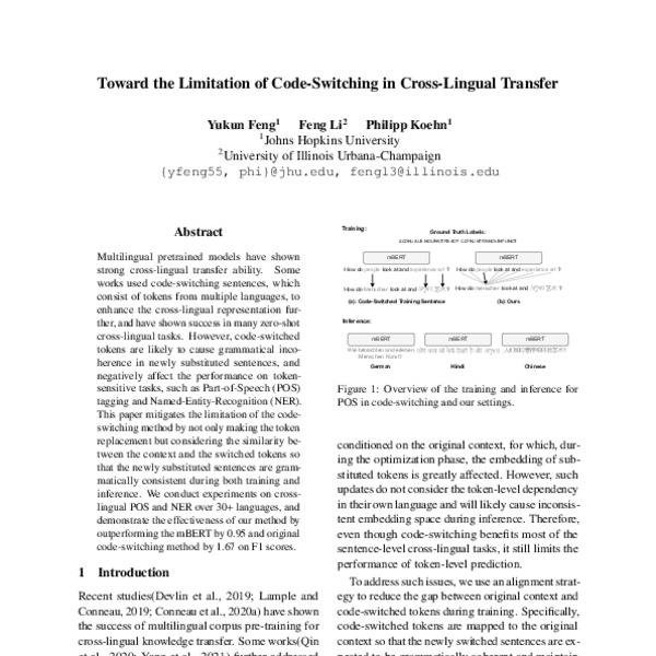 Toward the Limitation of Code-Switching in Cross-Lingual Transfer - ACL Anthology