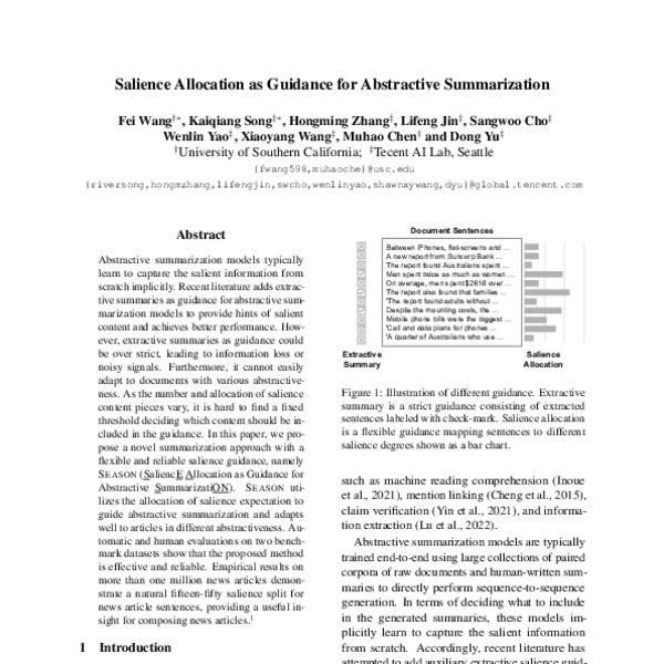 Salience Allocation as Guidance for Abstractive Summarization - ACL Anthology
