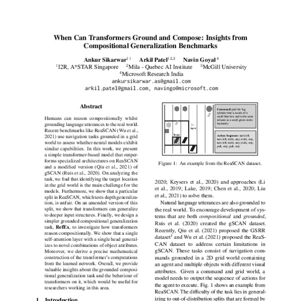 When Can Transformers Ground and Compose: Insights from Compositional Generalization Benchmarks ...