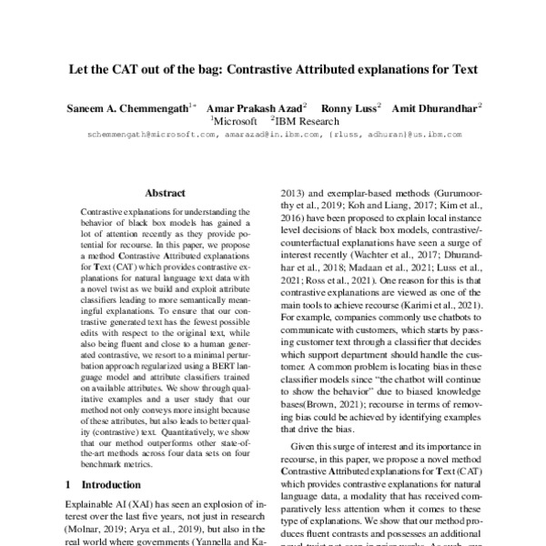 Let the CAT out of the bag: Contrastive Attributed explanations for ...