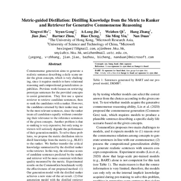 Metric-guided Distillation: Distilling Knowledge from the Metric to Ranker and Retriever for ...