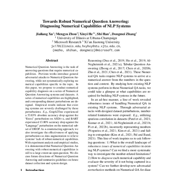 Towards Robust Numerical Question Answering Diagnosing Numerical Capabilities Of Nlp Systems