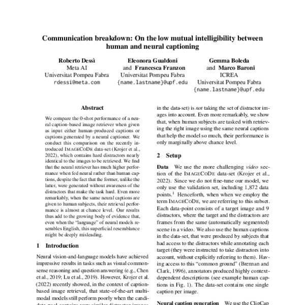 Communication breakdown: On the low mutual intelligibility between ...