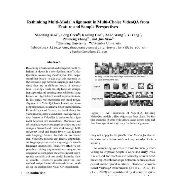 Rethinking Multi-Modal Alignment in Multi-Choice VideoQA from Feature and Sample Perspectives ...