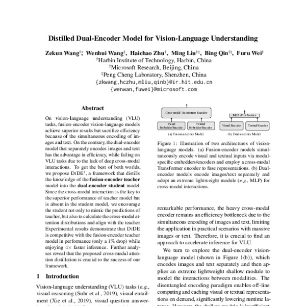 Distilled Dual Encoder Model For Vision Language Understanding Acl