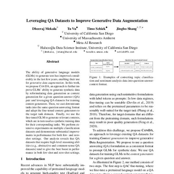 Leveraging Qa Datasets To Improve Generative Data Augmentation Acl