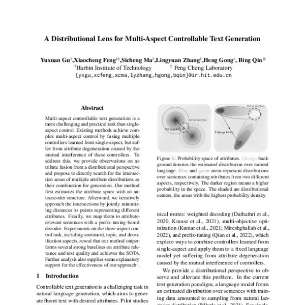 A Distributional Lens for Multi-Aspect Controllable Text Generation - ACL Anthology