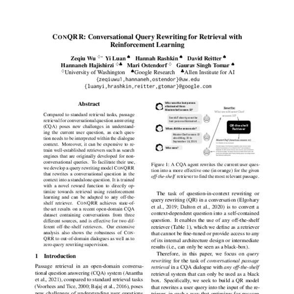 Conqrr Conversational Query Rewriting For Retrieval With Reinforcement