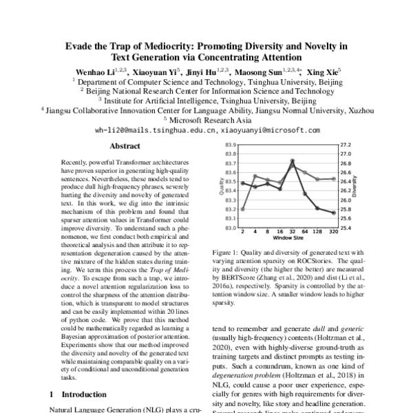 Evade the Trap of Mediocrity: Promoting Diversity and Novelty in Text ...