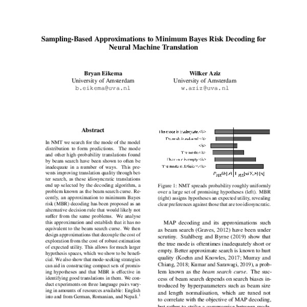 Sampling Based Approximations To Minimum Bayes Risk Decoding For Neural