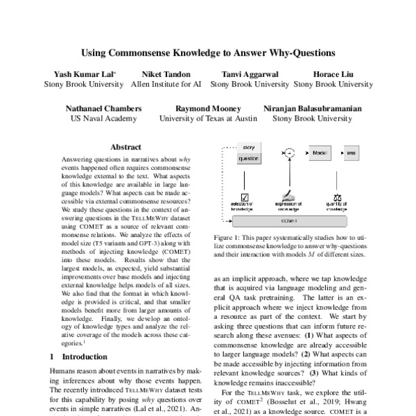 Using Commonsense Knowledge to Answer Why-Questions - ACL Anthology