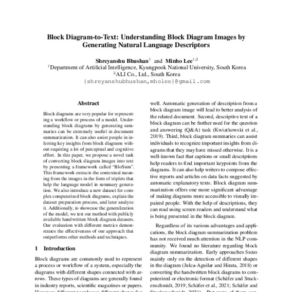 Block Diagram-to-Text: Understanding Block Diagram Images by Generating ...