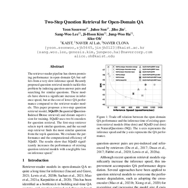 Two Step Question Retrieval For Open Domain Qa Acl Anthology 7453