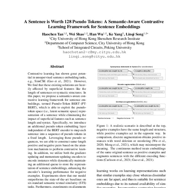 A Sentence is Worth 128 Pseudo Tokens: A Semantic-Aware Contrastive Learning Framework for ...