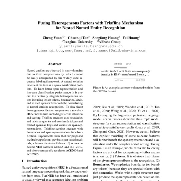 Fusing Heterogeneous Factors with Triaffine Mechanism for Nested Named Entity Recognition - ACL ...