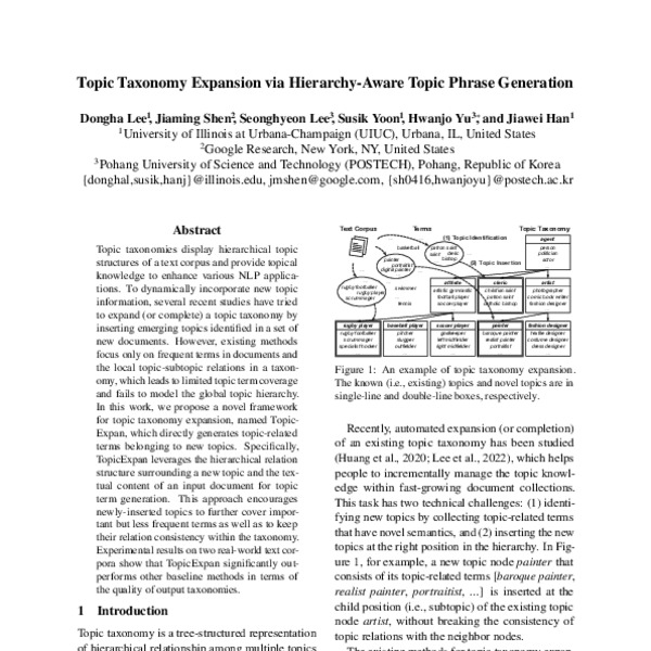 Topic Taxonomy Expansion via Hierarchy-Aware Topic Phrase Generation - ACL Anthology