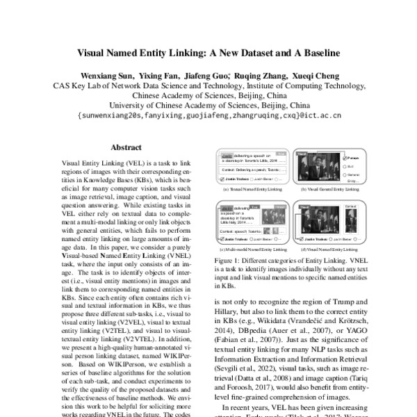 Visual Named Entity Linking: A New Dataset and A Baseline - ACL Anthology