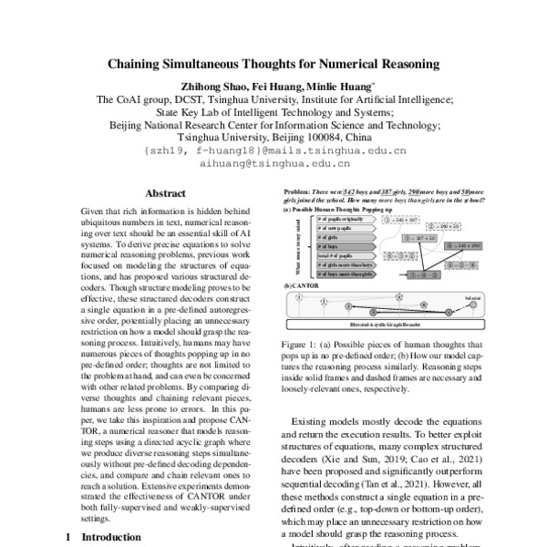 Chaining Simultaneous Thoughts for Numerical Reasoning - ACL Anthology