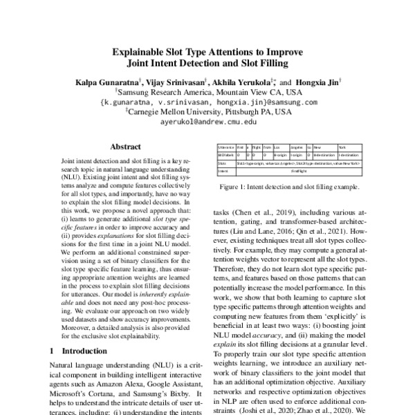 Explainable Slot Type Attentions to Improve Joint Intent Detection and ...