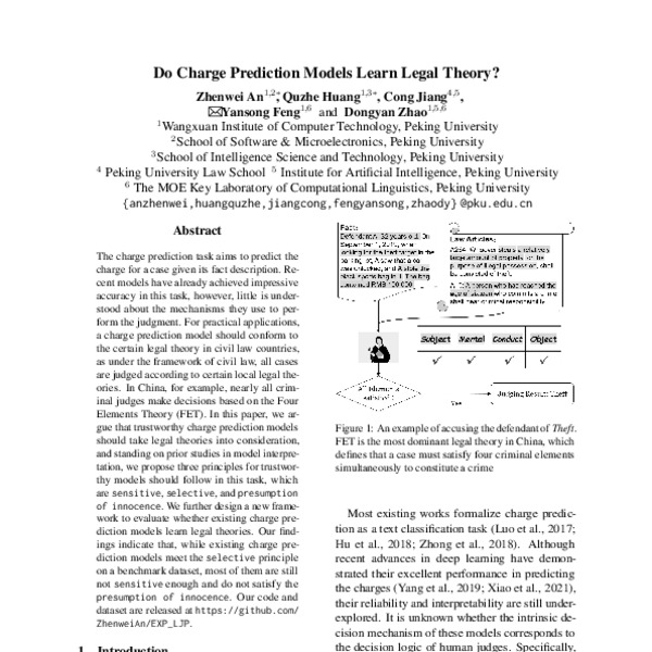 Do Charge Prediction Models Learn Legal Theory? - ACL Anthology