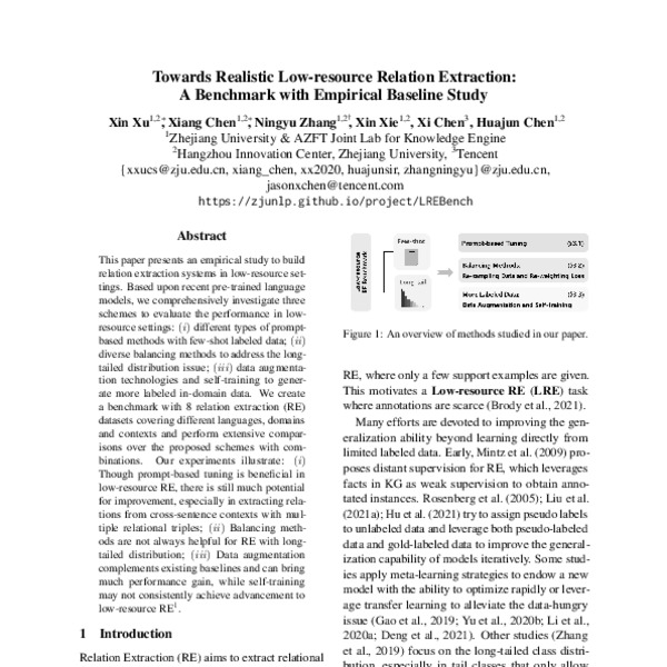 Towards Realistic Low Resource Relation Extraction A Benchmark With
