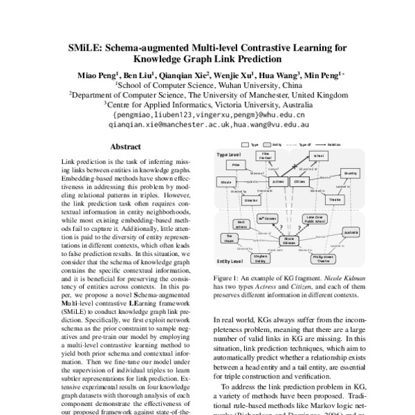 Smile Schema Augmented Multi Level Contrastive Learning For Knowledge