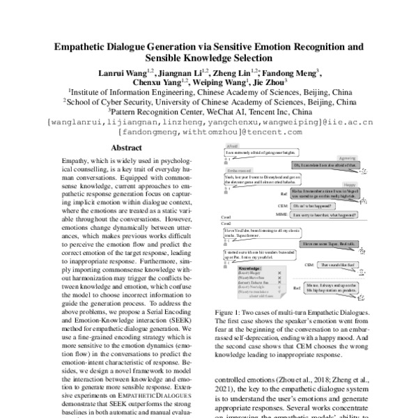 Empathetic Dialogue Generation Via Sensitive Emotion Recognition And Sensible Knowledge