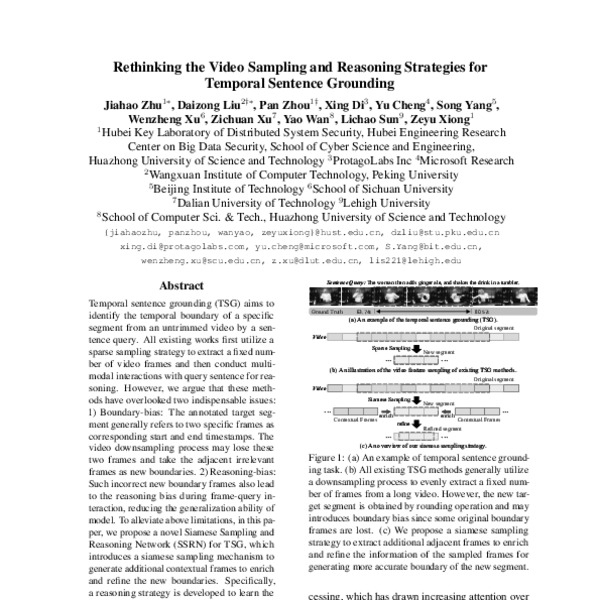 Rethinking the Video Sampling and Reasoning Strategies for Temporal Sentence Grounding - ACL ...