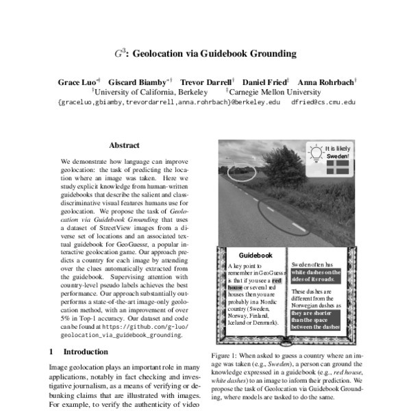 G3: Geolocation via Guidebook Grounding - ACL Anthology