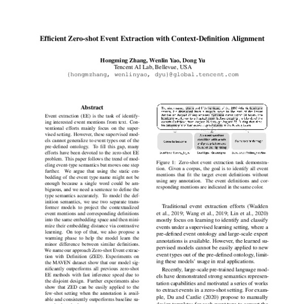 Efficient Zero Shot Event Extraction With Context Definition Alignment Acl Anthology