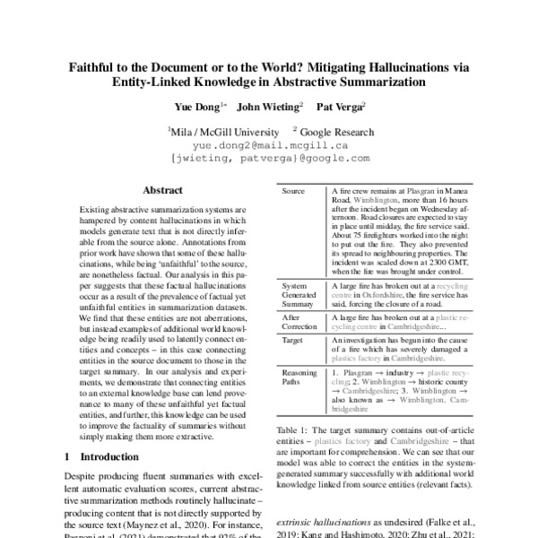 Faithful to the Document or to the World? Mitigating Hallucinations via Entity-Linked Knowledge ...