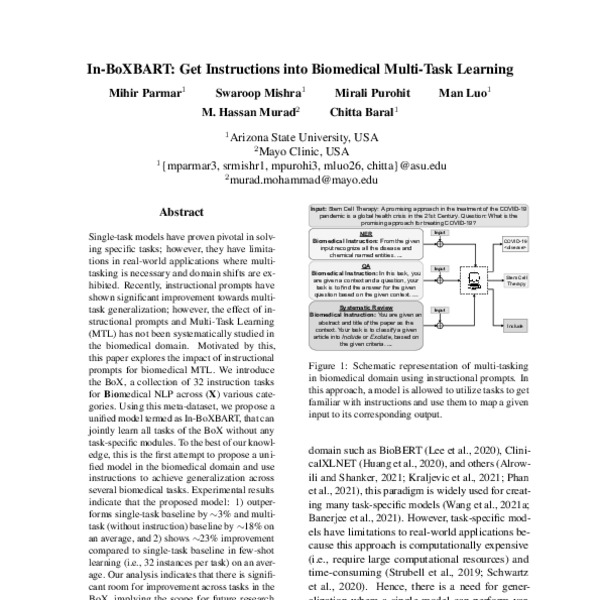 In-BoXBART: Get Instructions into Biomedical Multi-Task Learning - ACL Anthology