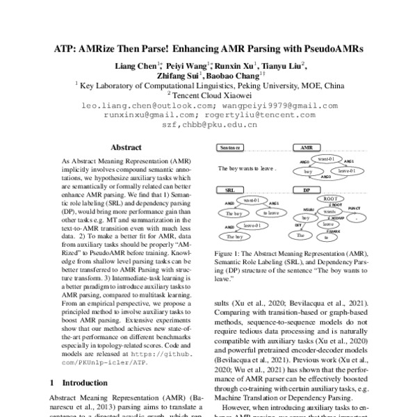 Atp Amrize Then Parse Enhancing Amr Parsing With Pseudoamrs Acl Anthology