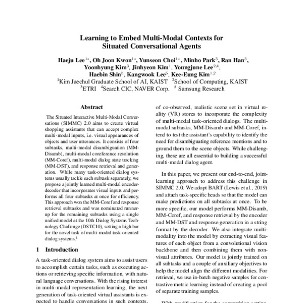 Learning to Embed Multi-Modal Contexts for Situated Conversational Agents - ACL Anthology
