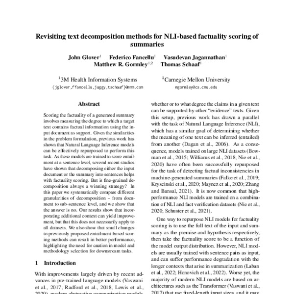 Revisiting text decomposition methods for NLI-based factuality scoring ...