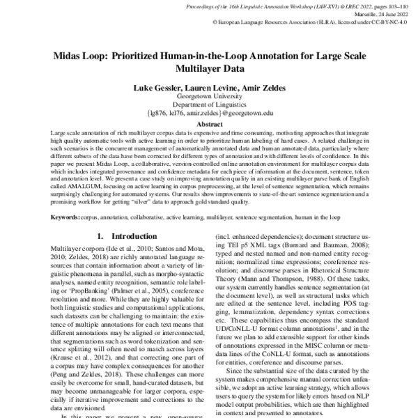 Midas Loop A Prioritized Human In The Loop Annotation For Large Scale Multilayer Data Acl
