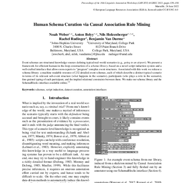 Human Schema Curation via Causal Association Rule Mining - ACL Anthology