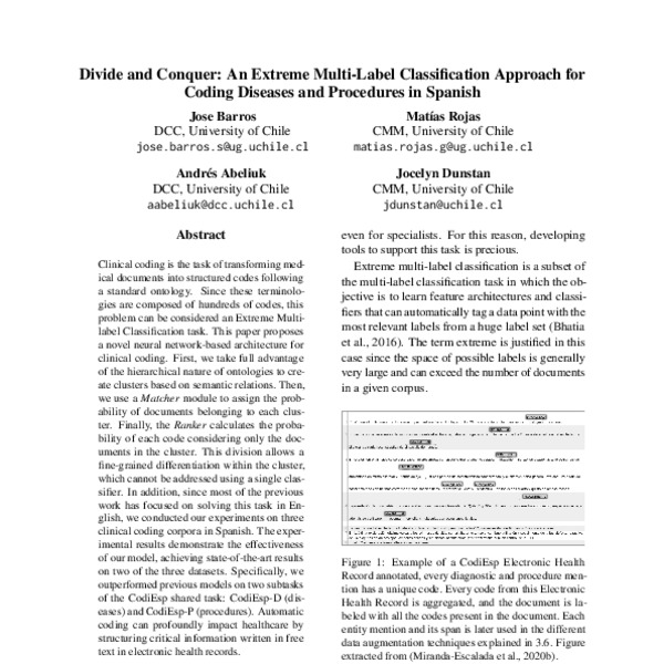 Divide and Conquer: An Extreme Multi-Label Classification Approach for Coding Diseases and ...