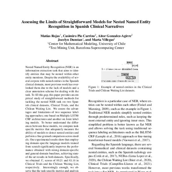 Assessing the Limits of Straightforward Models for Nested Named Entity Recognition in Spanish ...