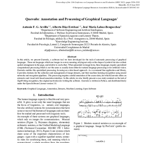 Quevedo: Annotation and Processing of Graphical Languages - ACL Anthology