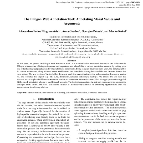 The Ellogon Web Annotation Tool Annotating Moral Values And Arguments Acl Anthology