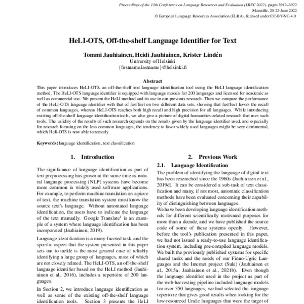 HeLI-OTS, Off-the-shelf Language Identifier for Text - ACL Anthology