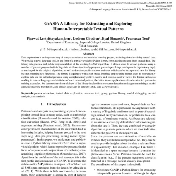 GrASP: A Library for Extracting and Exploring Human-Interpretable ...