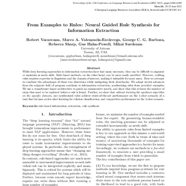 From Examples to Rules: Neural Guided Rule Synthesis for Information ...