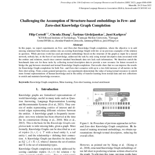 Challenging the Assumption of Structure-based embeddings in Few- and Zero-shot Knowledge Graph ...