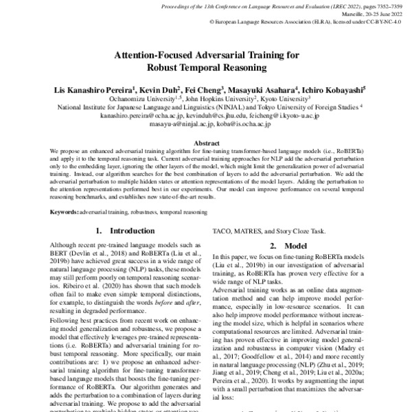 Attention-Focused Adversarial Training for Robust Temporal Reasoning ...