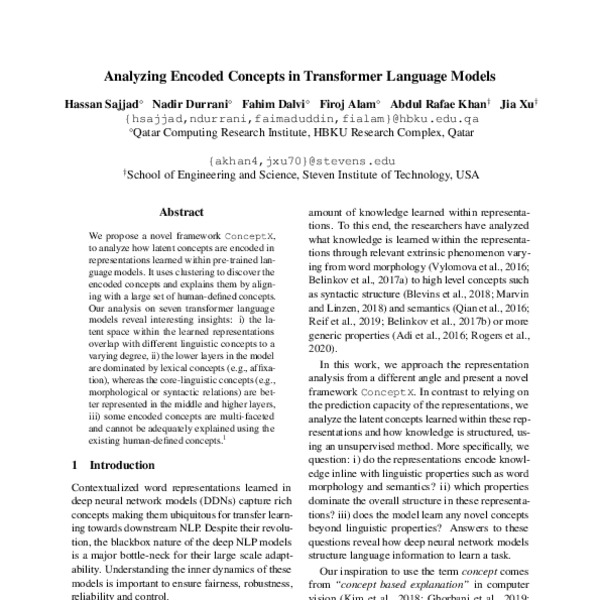 Analyzing Encoded Concepts In Transformer Language Models Acl Anthology