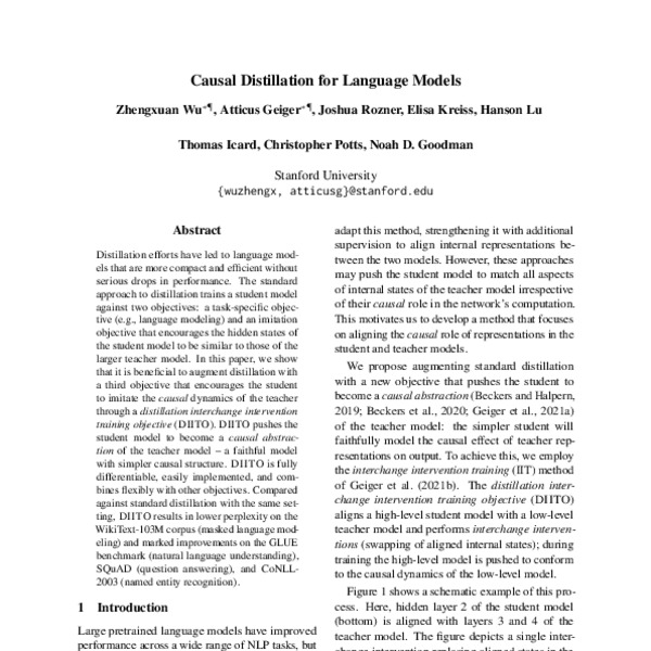 Causal Distillation for Language Models - ACL Anthology