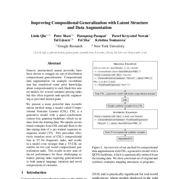 Improving Compositional Generalization with Latent Structure and Data Augmentation - ACL Anthology